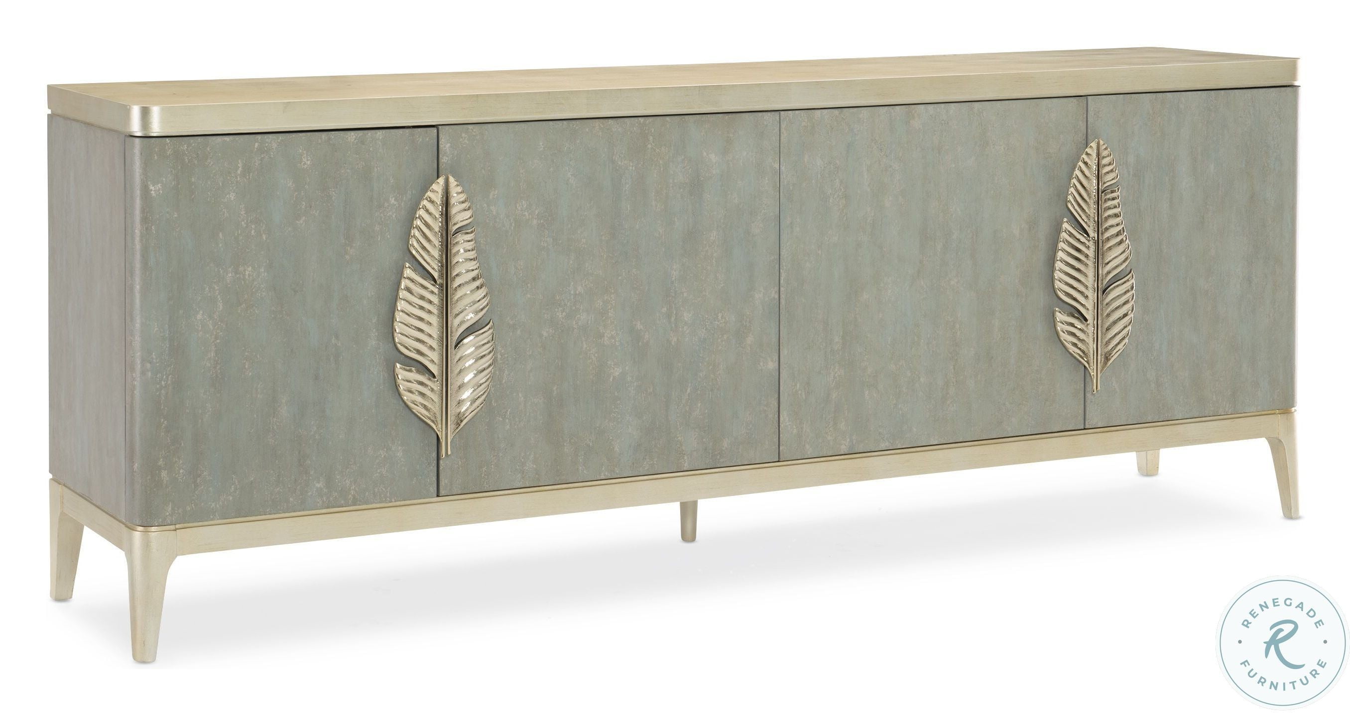 Caracole Classic Tranquil And Coastal Silver Leaf Waterside Console ...